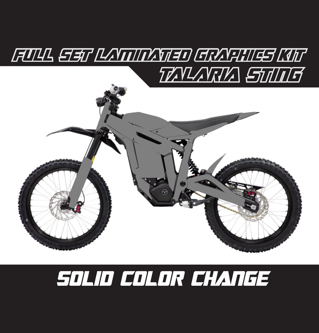 TALARIA STING Gray Solid Full Color Change Graphics Kit Gloss or Matte ...