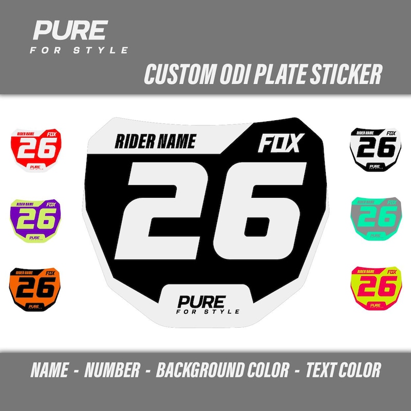 Custom Odi Plate Stickers - Etsy Australia