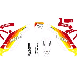 SUR RON Lines Red White Full Graphics Kit Gloss or Matte Surron ...