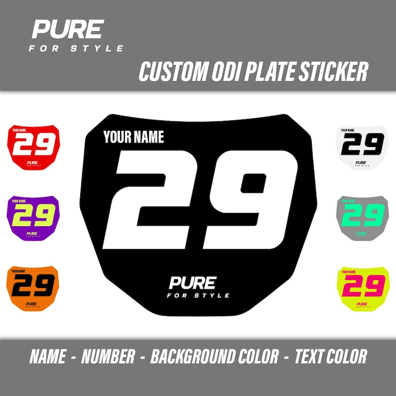 Custom Odi Plate Stickers - Etsy Australia