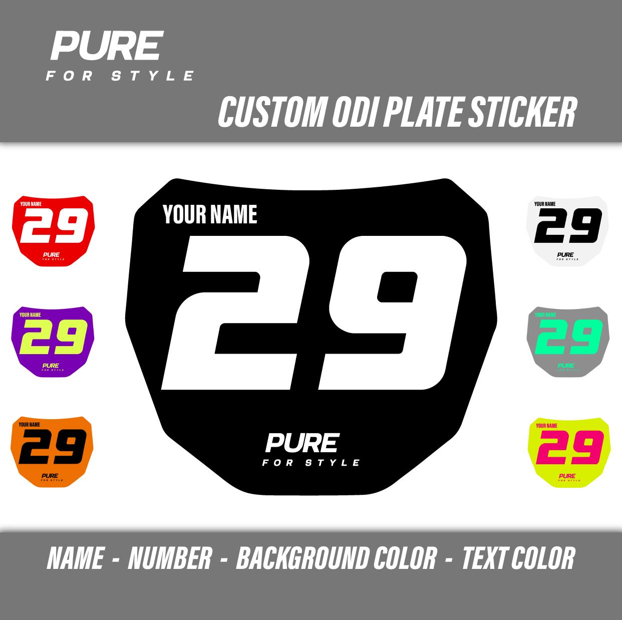 Custom ODI Front Plate Sticker - Sur Ron MTB Talaria Downhill DH ...