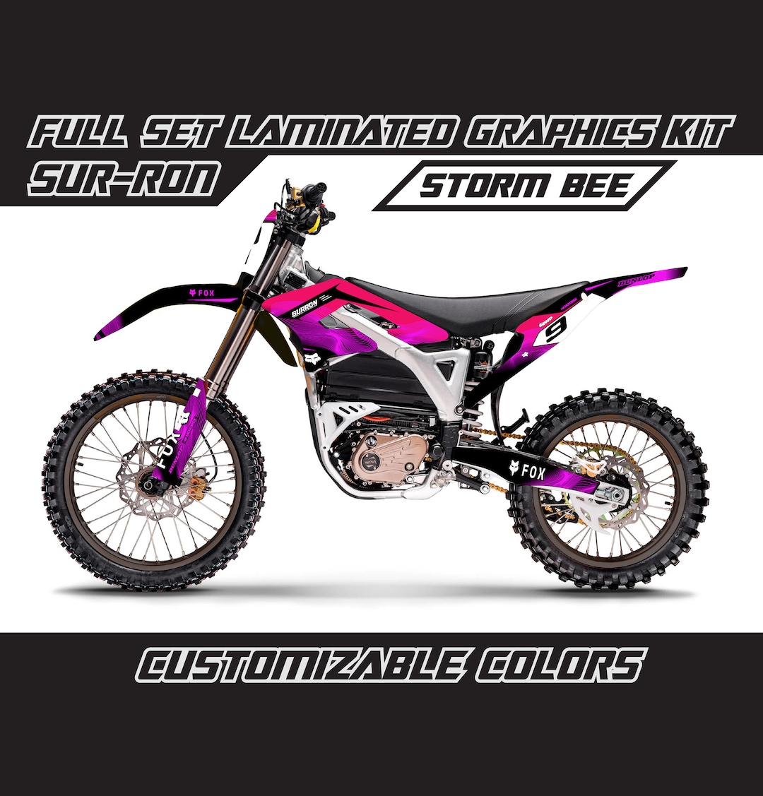 SURRON STORM BEE Pink Purple Full Graphics Kit Gloss or Matte Sur Ron ...