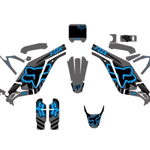 SUR RON Fox Sky Blue Full Graphics Kit Gloss or Matte Surron Laminated ...