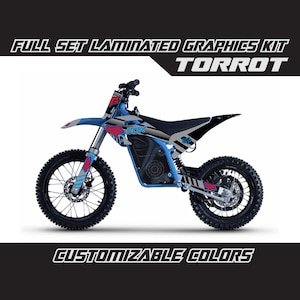 Torrot Fox Gray Red Full Graphics Kit Gloss or Matte Laminated Bubble ...