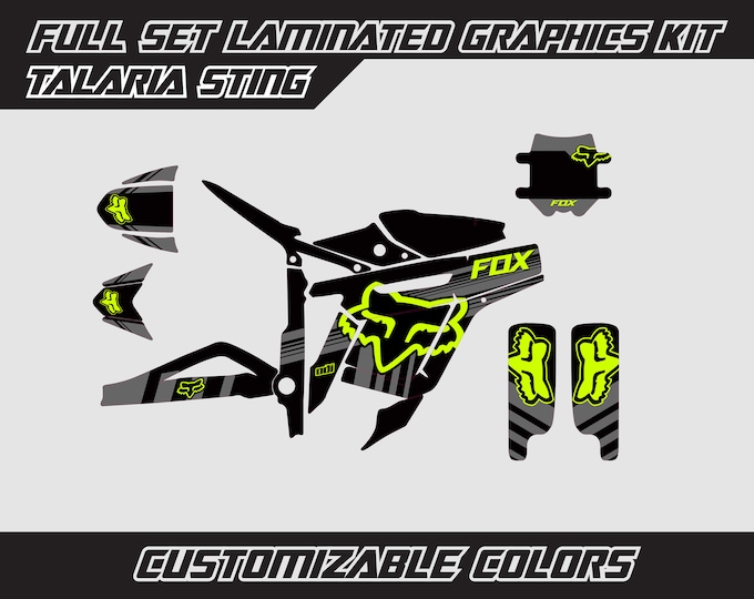 TALARIA STING Green Solid Full Color Change Graphics Kit Gloss or Matte Laminated Bubble Free ...