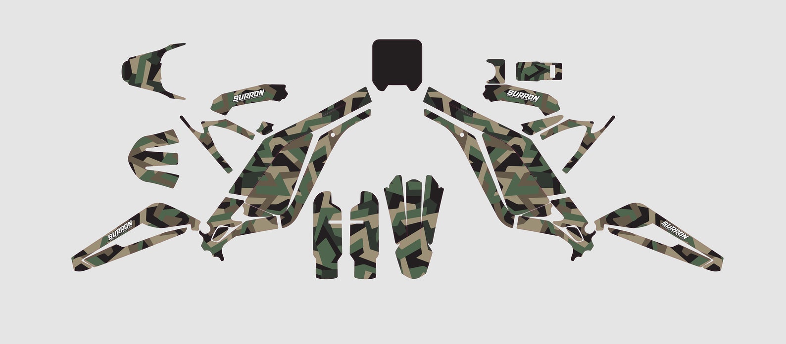 SUR RON Army Camouflage Full Graphics Kit Gloss or Matte - Etsy