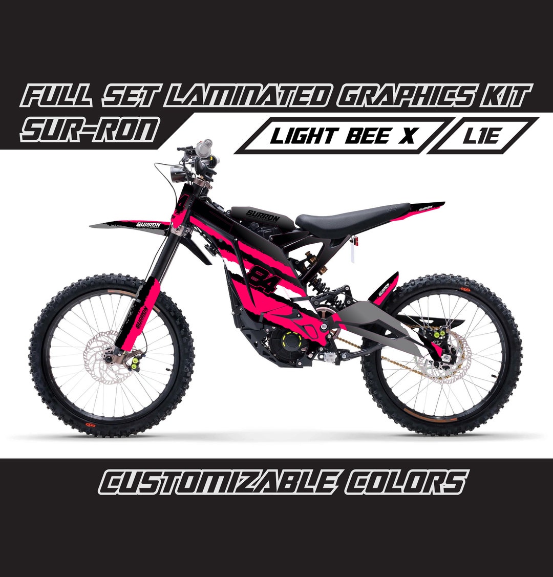 SUR RON Motocross Hot Pink Full Graphics Kit Gloss or Matte Surron ...