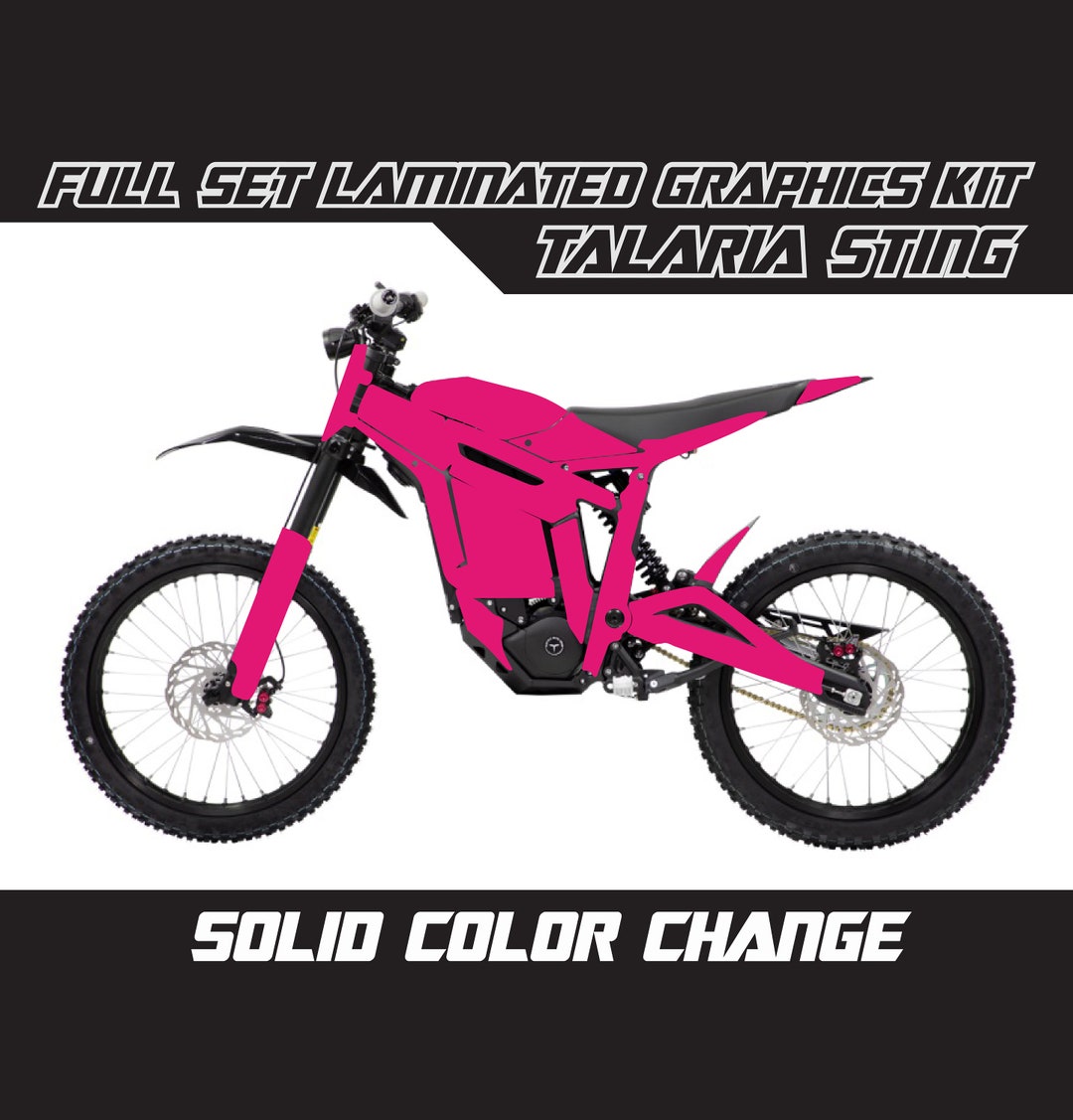 TALARIA STING Pink Solid Full Color Change Graphics Kit Gloss or Matte ...