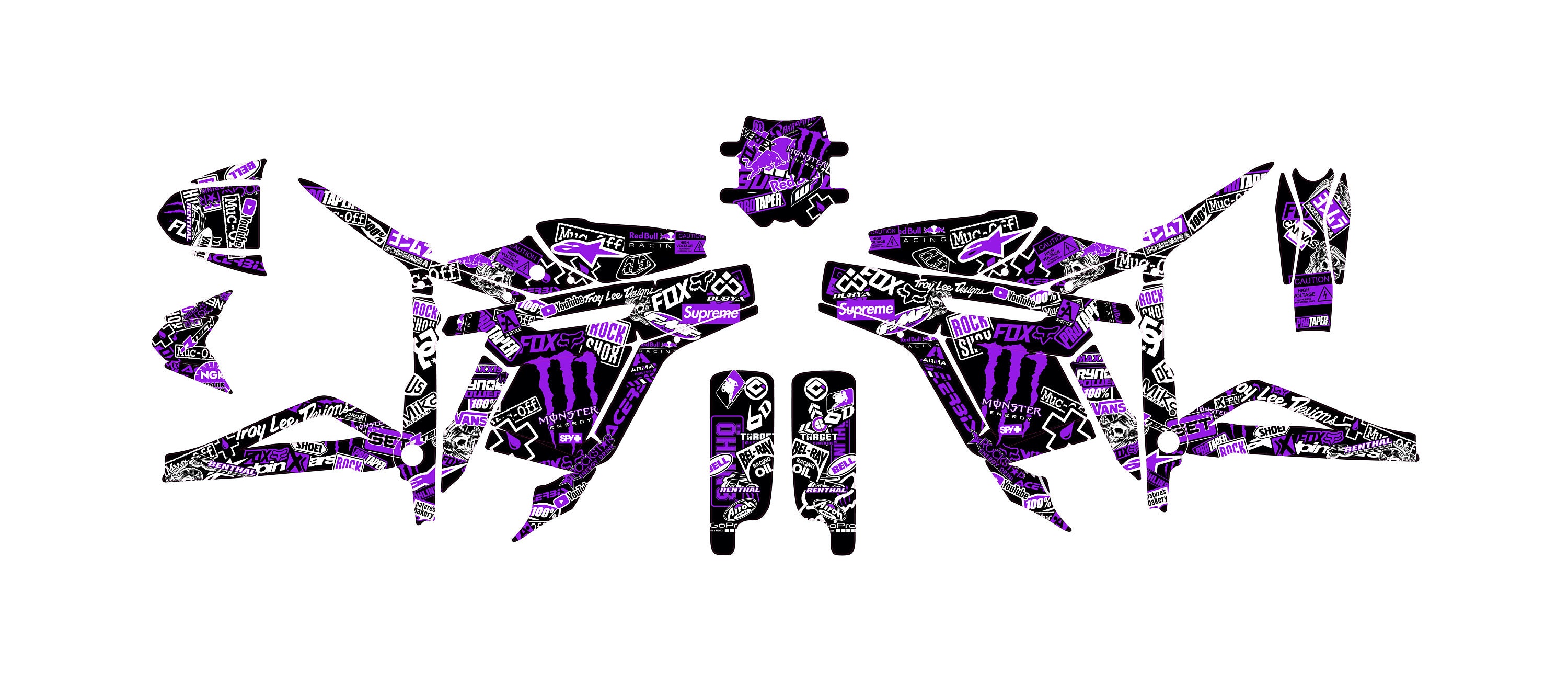 TALARIA STING Stickerbomb Violet Full Graphics Decals Stickers - Etsy