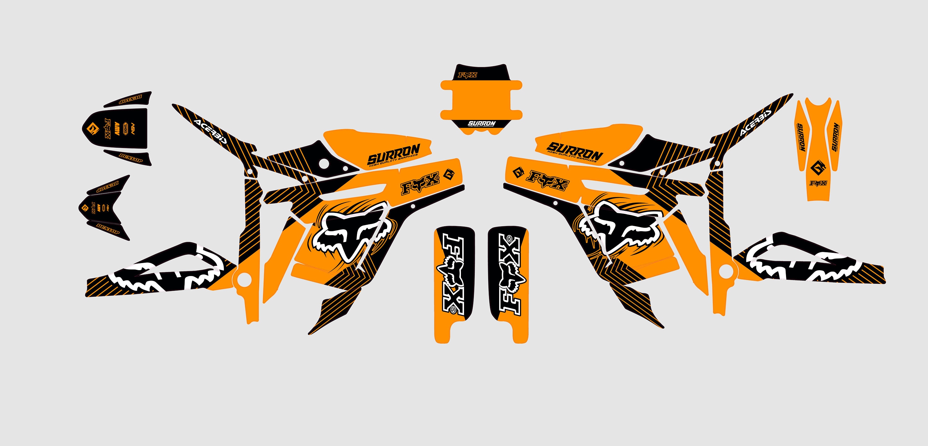 TALARIA STING Fox Orange White Full Graphics Kit Custom Gloss - Etsy