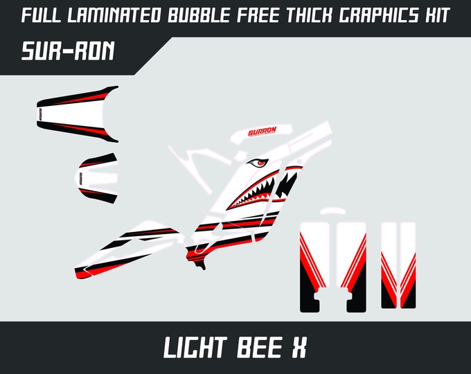 Surron Light Bee X Graphics Kit FOX DUST ORANGE Black Decals Stickers ...