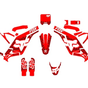 SUR RON Fox Red Leopard Full Graphics Kit Gloss or Matte Cheetah Surron ...
