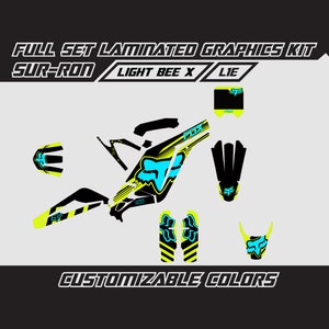 SUR RON Fluo Electric Yellow Full Graphics Kit Gloss or Matte Surron ...