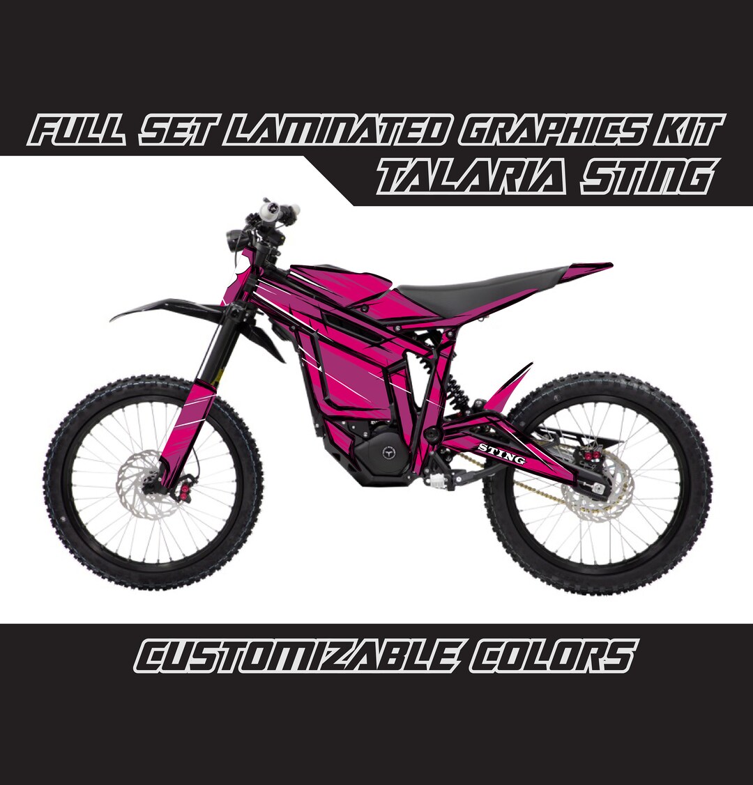 TALARIA STING Cartoon Animated Pink Full Graphics Kit Gloss or Matte ...