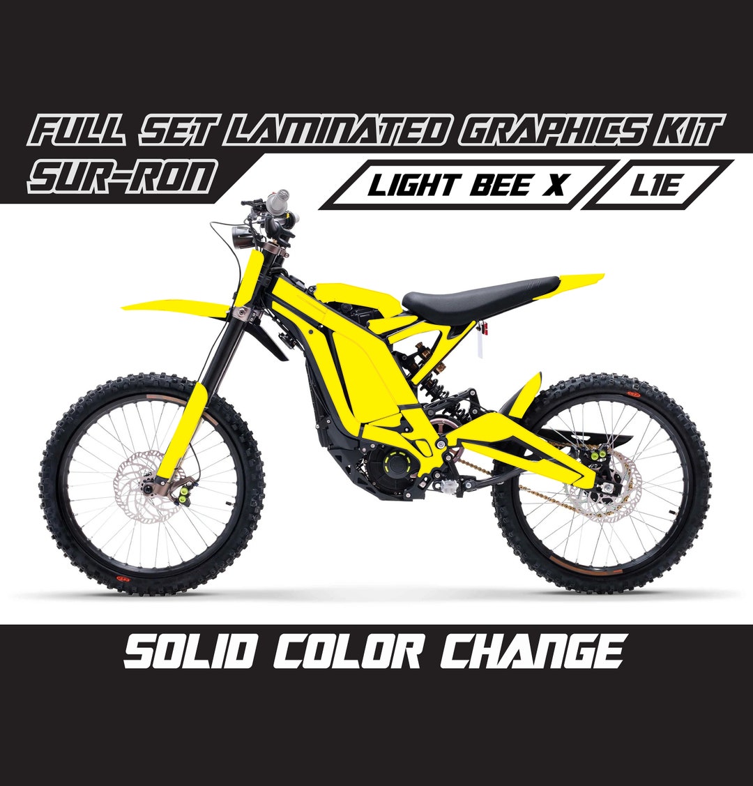 SUR RON Solid Full Color Change Yellow Graphics Kit Gloss or Matte ...