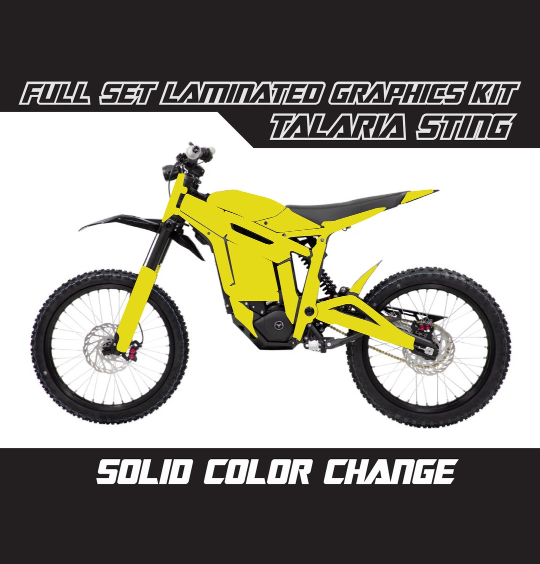 TALARIA STING Yellow Solid Full Color Change Graphics Kit Gloss or ...