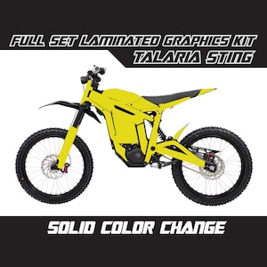 TALARIA STING Yellow Solid Full Color Change Graphics Kit Gloss or Matte Laminated Bubble Free ...