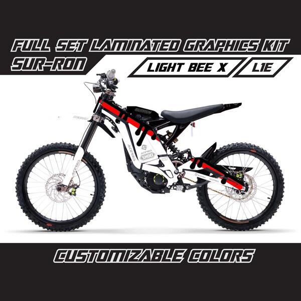 Surron Graphics Kit Red and Black - Etsy