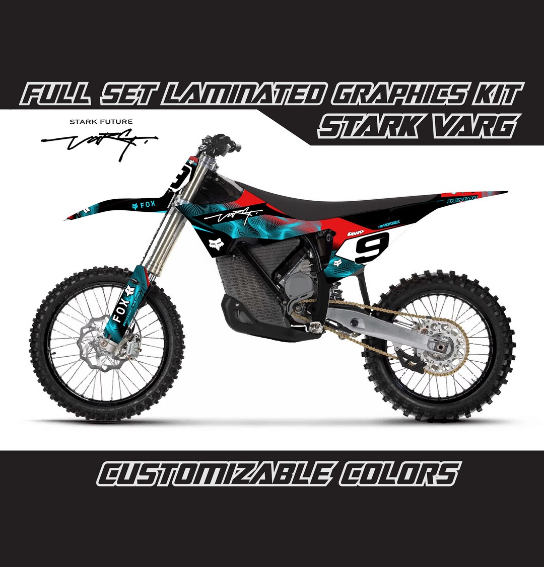 STARK VARG Red Sky Blue Full Graphics Kit Gloss or Matte Laminated ...