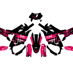 ULTRA BEE Sur Ron Pink Black MX Race Sport Full Graphics Kit Gloss or ...