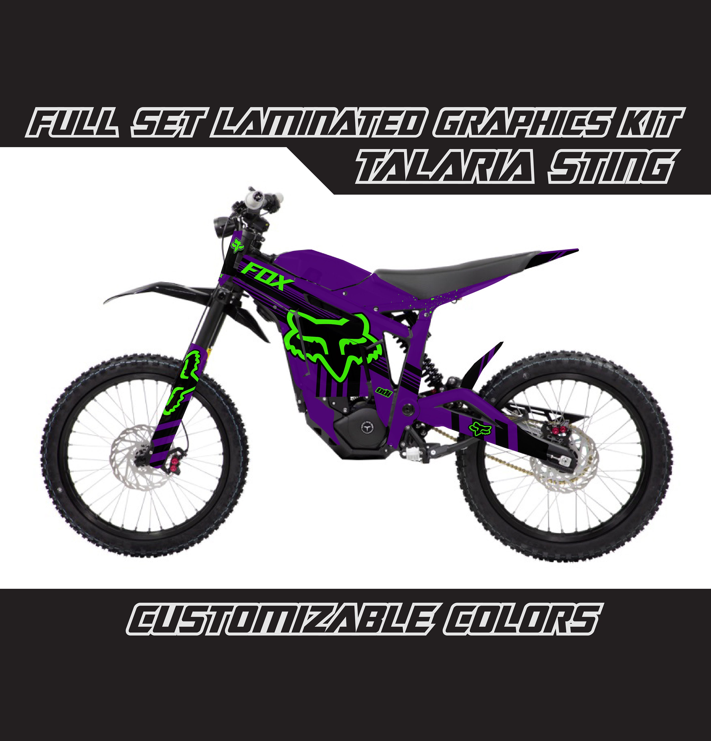 TALARIA STING Fox Violet Green Full Graphics Kit Gloss or Matte ...