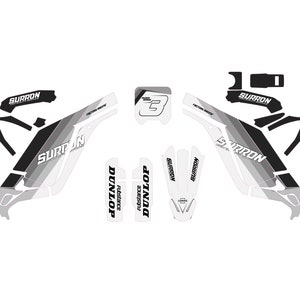 SUR RON Motocross White Full Graphics Kit Gloss or Matte Surron ...