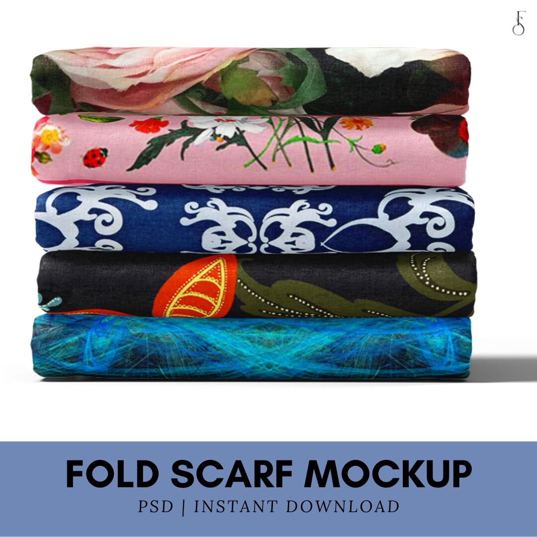Fold Scarf Mockup - Etsy