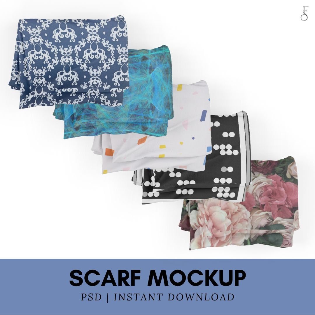 Scarf Mockup, High-resolution PSD File (digital Download) - Etsy