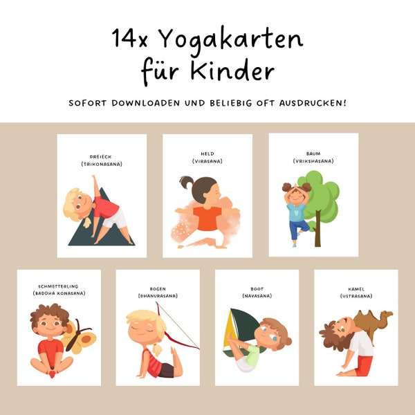 Yoga Cards for Kids - Etsy