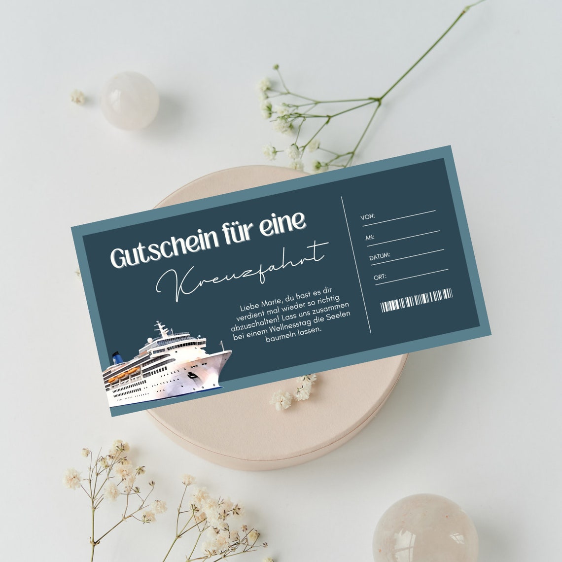 Voucher Cruise Template | Voucher Trip to Print Out | Voucher Excursion ...