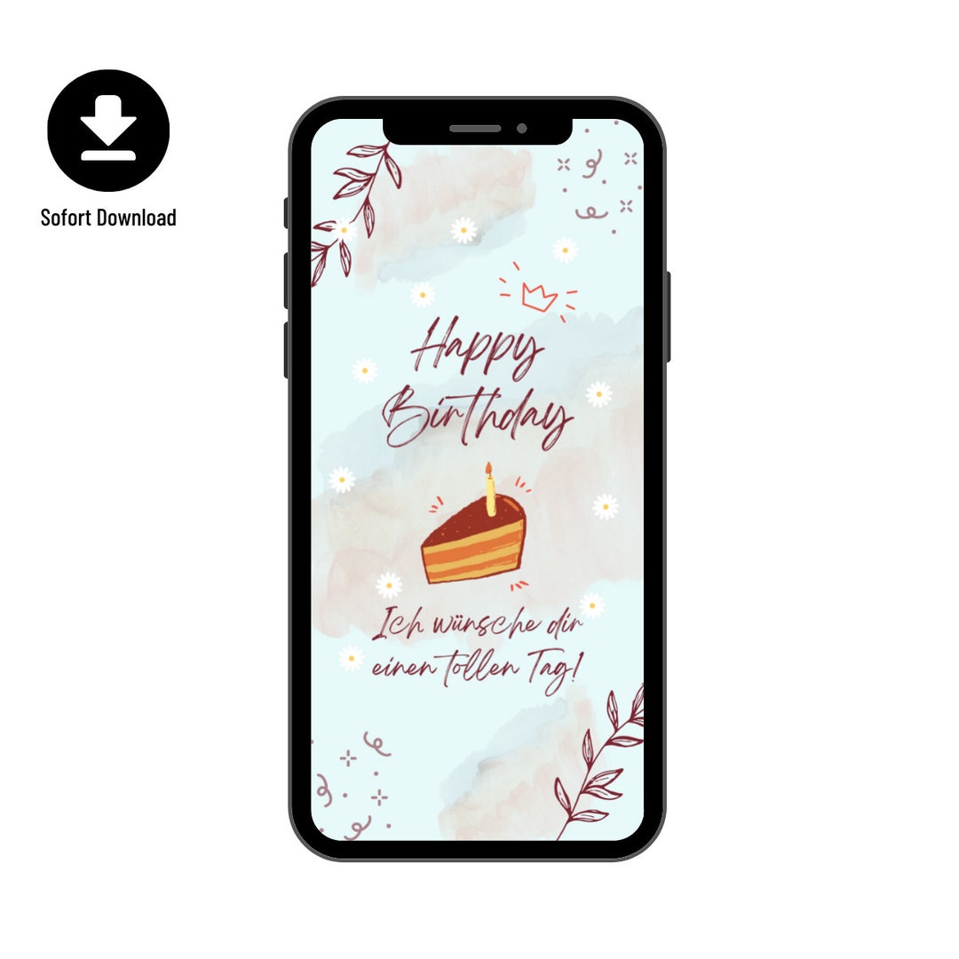 Digital Greeting Card Birthday Ecard Birthday Card Happy Birthday Card ...