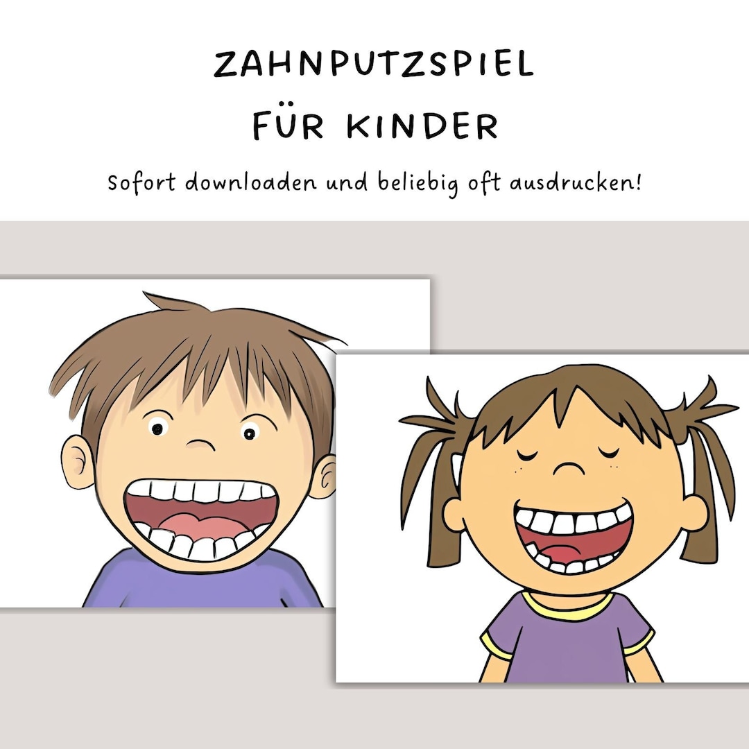 Toothbrushing Game to Print Toothbrushing Template PDF for Children ...