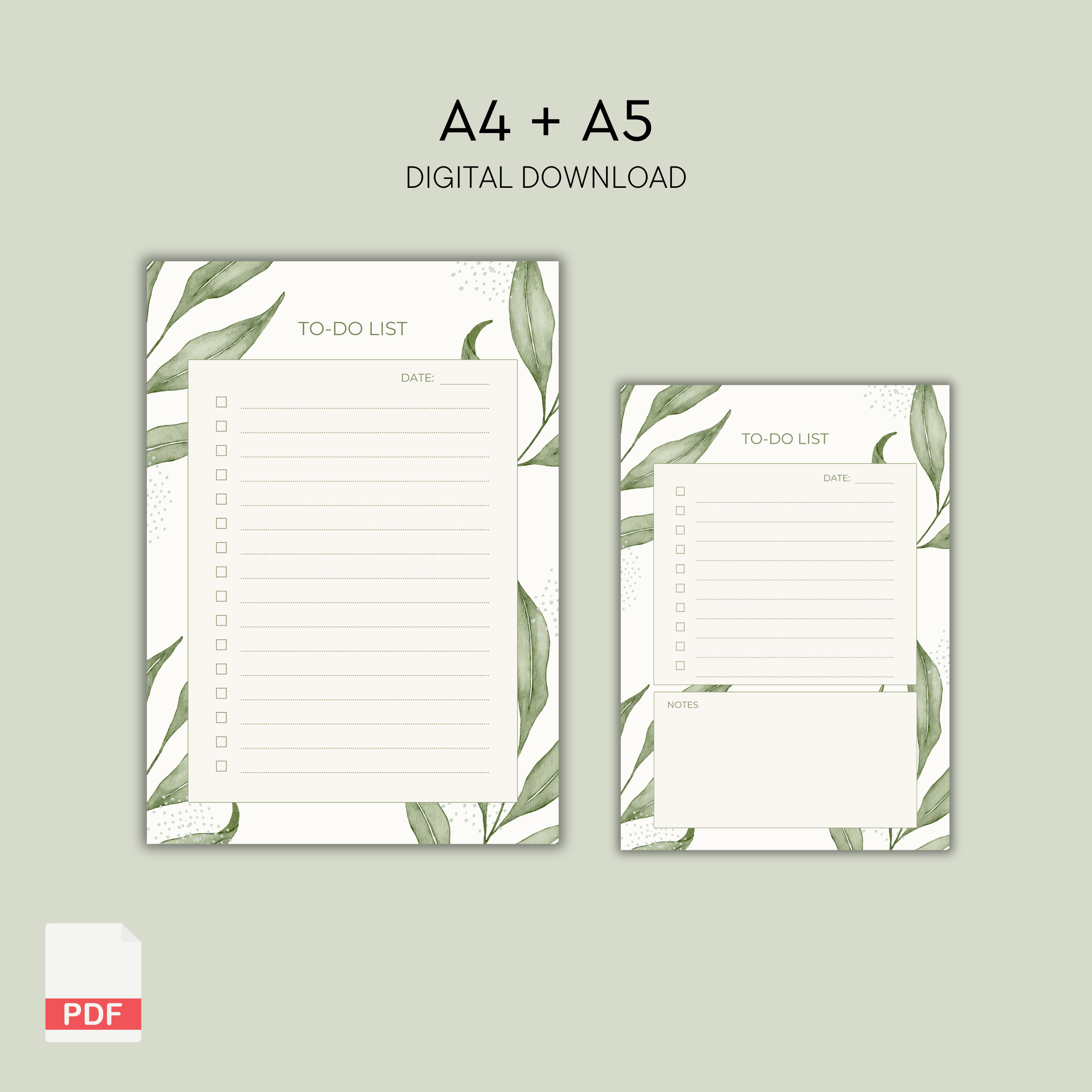 To Do List Printable to Do List Digital A4 A5 Size Digital Download PDF ...