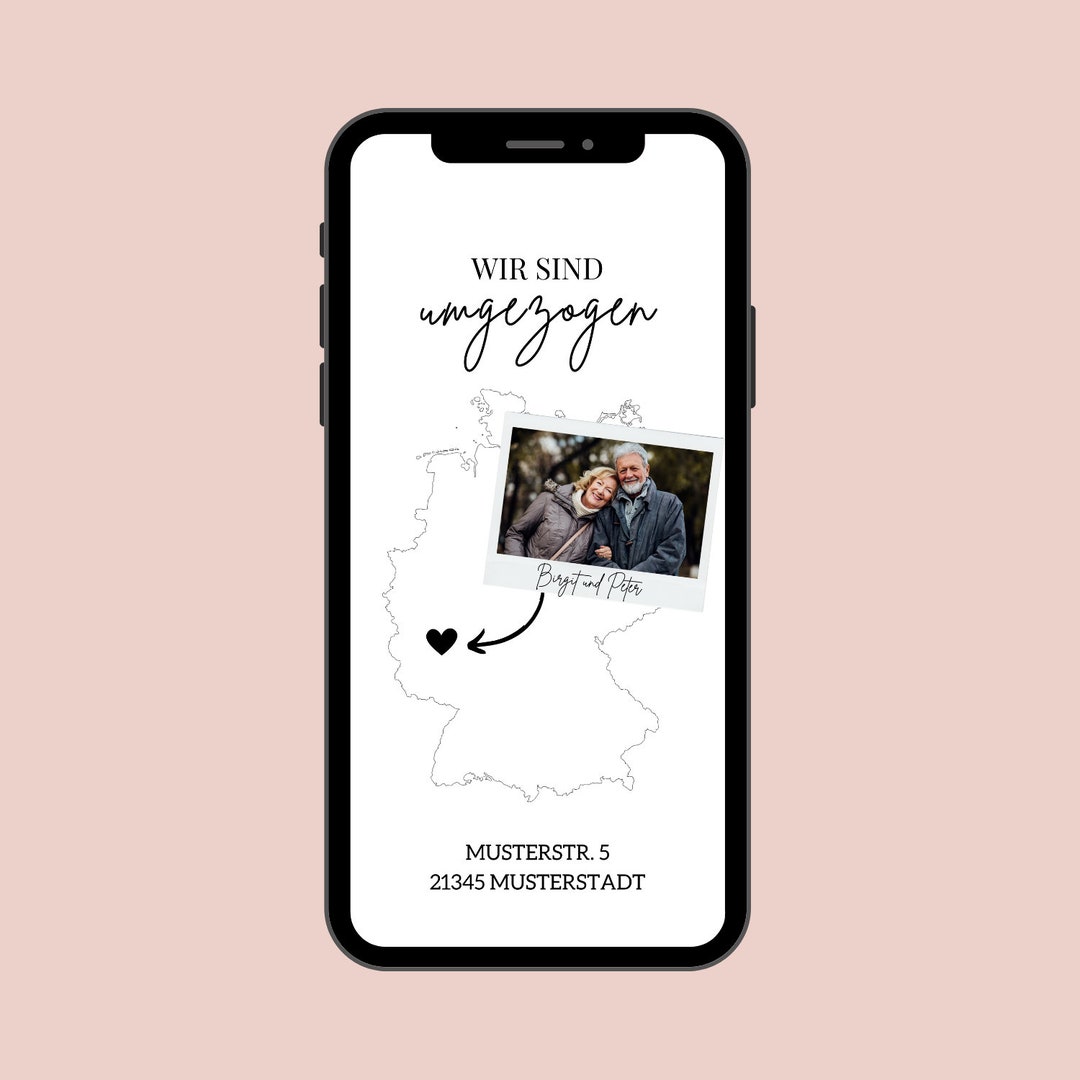 Digital Moving Card With Photo | Personalized Change of Address for ...