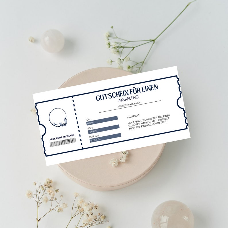Voucher Fishing Template Voucher Fishing Trip to Print Gift Idea ...