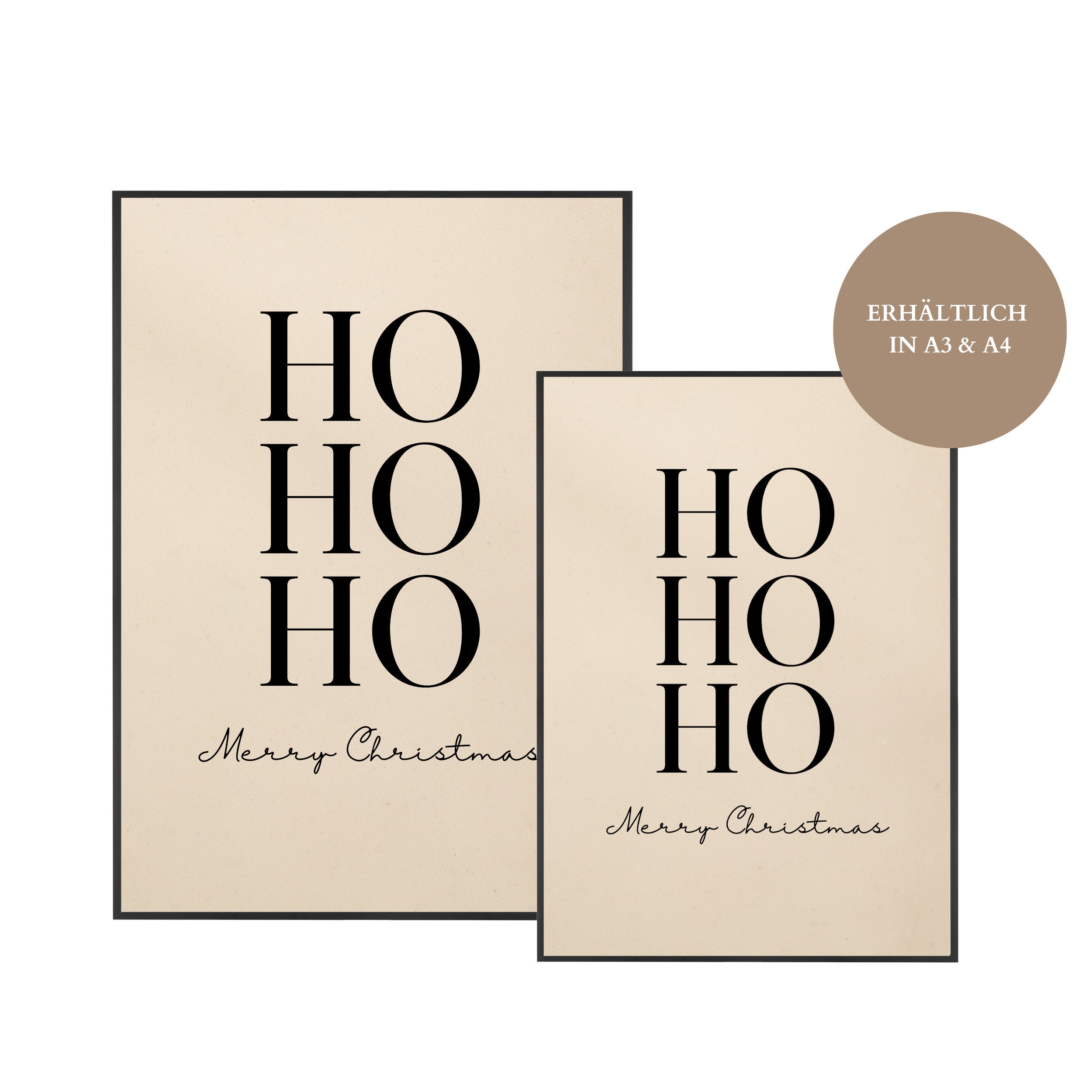 Poster Set Weihnachten Ho Ho Ho Weihnachten Poster Weihnachtsdekoration ...