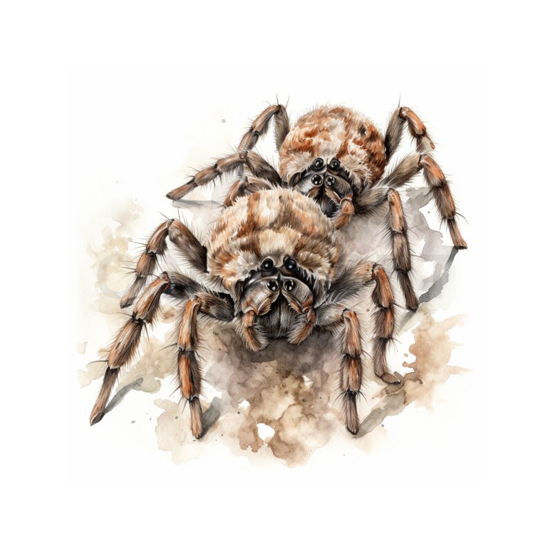 Tarantula Clipart 8 Jpgs Tarantula Spider Clip Art Watercolor Digital ...
