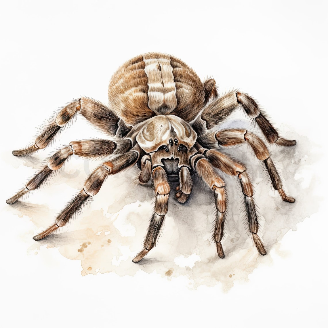 Tarantula Clipart 8 Jpgs Tarantula Spider Clip Art Watercolor Digital ...