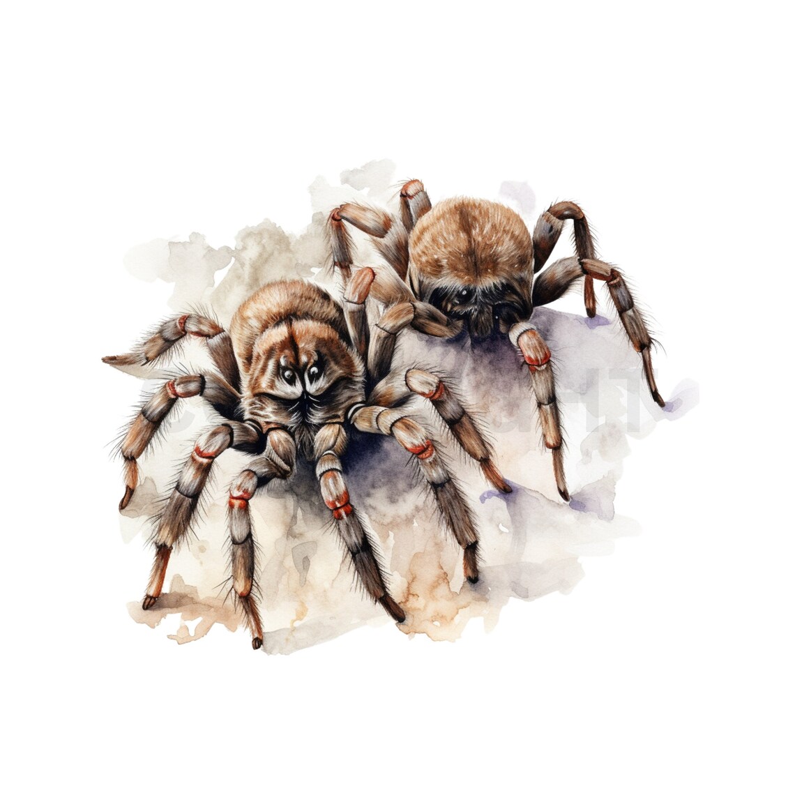 Tarantula Clipart 8 Jpgs Tarantula Spider Clip Art Watercolor Digital ...