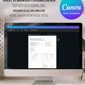 Invoice Template German | Invoice Template Canva | Personalizable ...