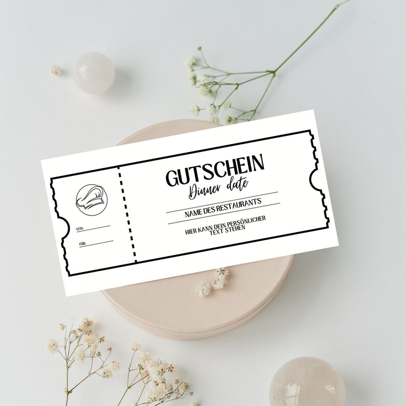 Eat Out Voucher Template | Printable Restaurant Voucher | Gift Idea ...