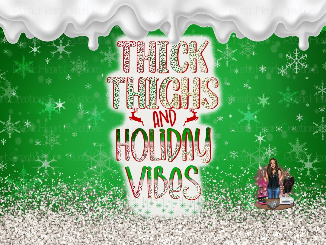 Thick Thighs and Holiday Vibes Christmas Snowflake Tumbler - Etsy