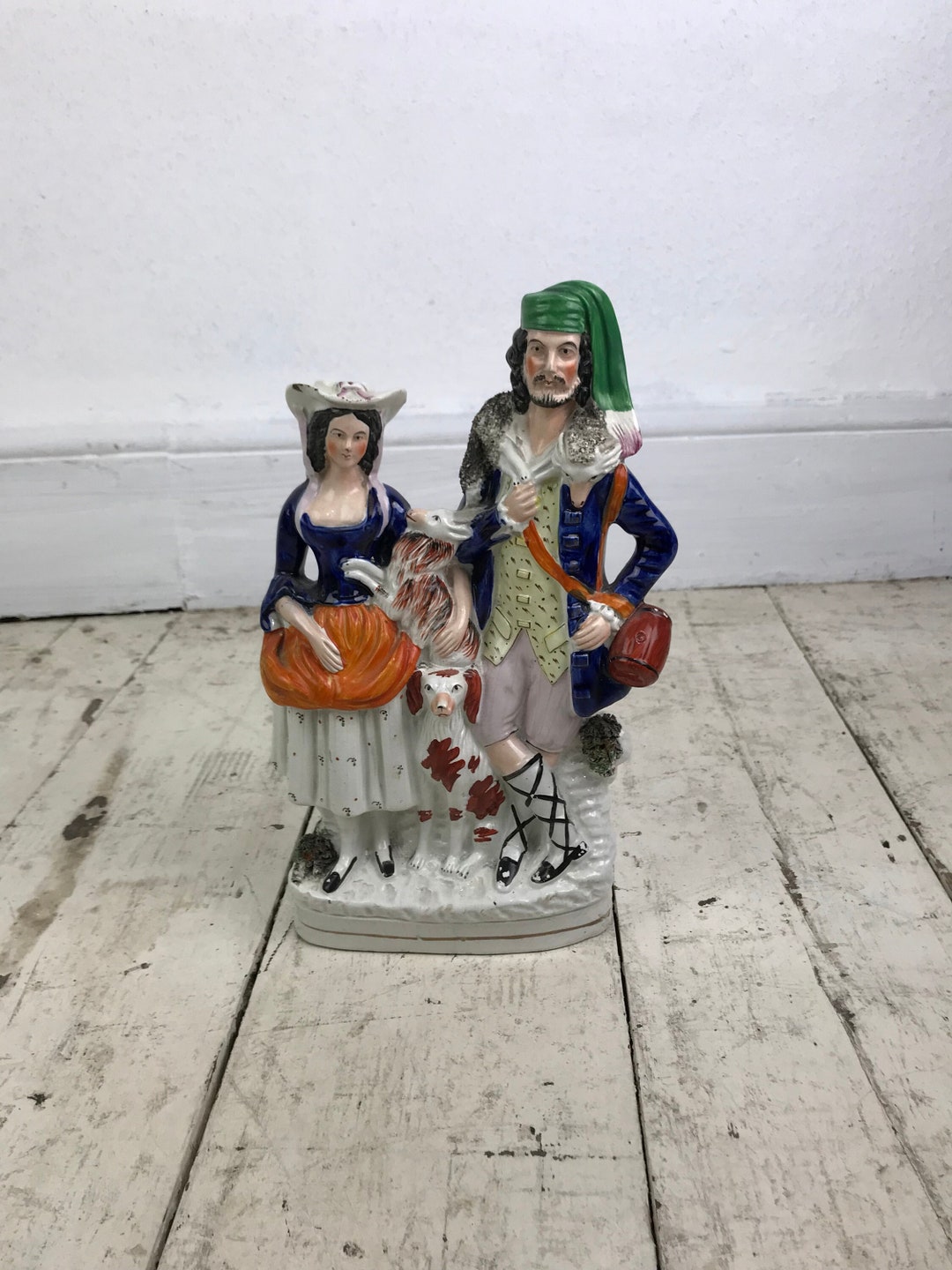 Large Hand Painted Sultan of Turkey & Lady Staffordshire - Etsy