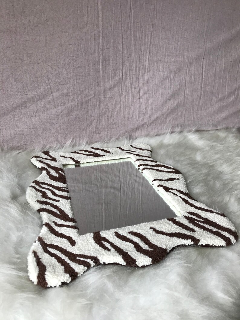 Beatiful Handmade Tufted Mirror Punch Needle Mirror Unique Home Decor ...