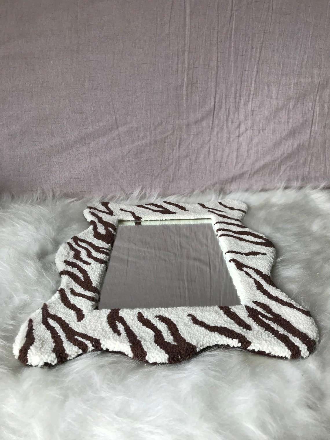 Beatiful Handmade Tufted Mirror Punch Needle Mirror Unique Home Decor ...