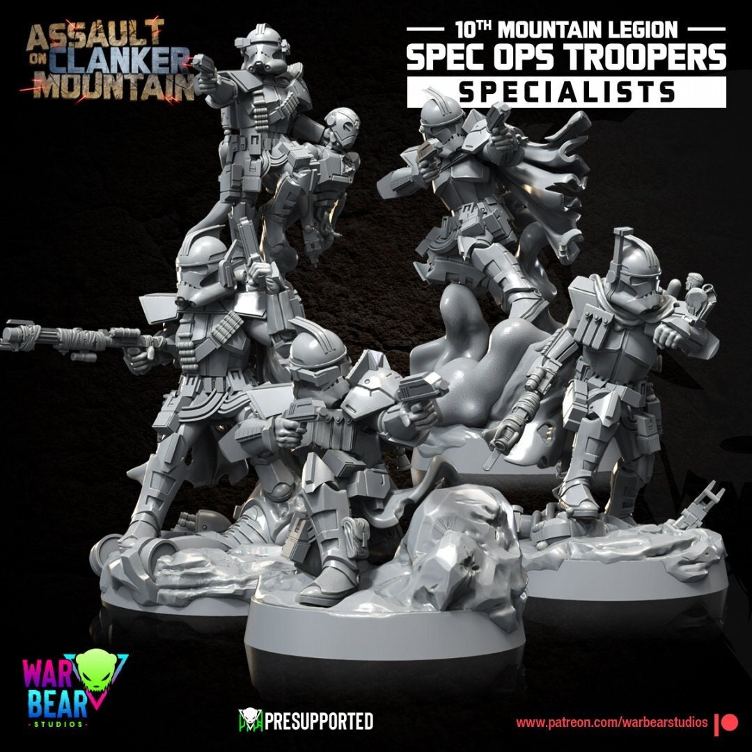 Mountain Legion Specops Specialists Unit War Bear Studios 3D Printed ...