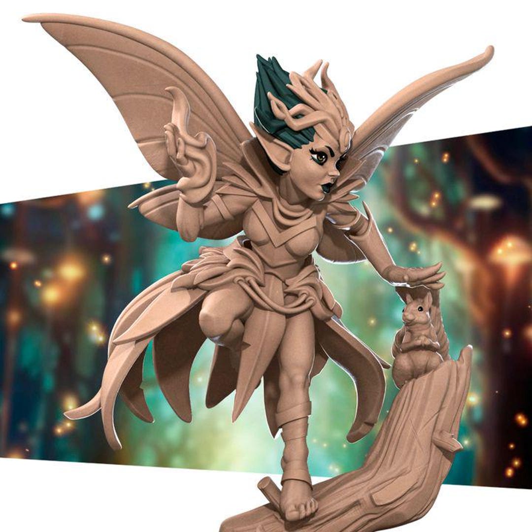 Pixie Sorceress-bite the Bullet fantasy D&D-3D Printed Miniatures ...