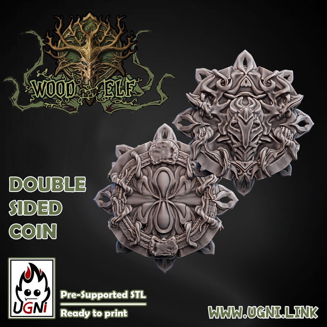 Coins -wood Elf Team -fantasy Football Compatible - Etsy