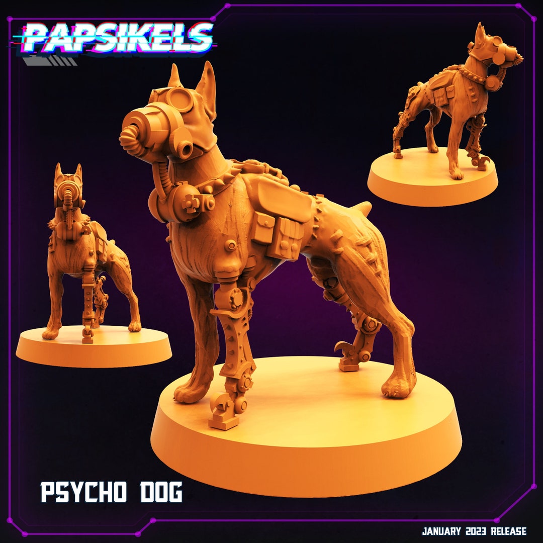 Psycho War Dog- Cyberpunk- 32mm – RPG - Etsy