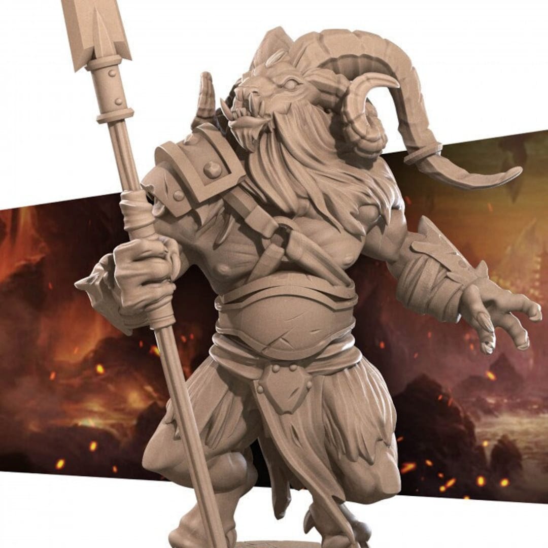 Goatmen -Distintas versiones-Fantasy D&D-Miniaturas impresas en 3D ...
